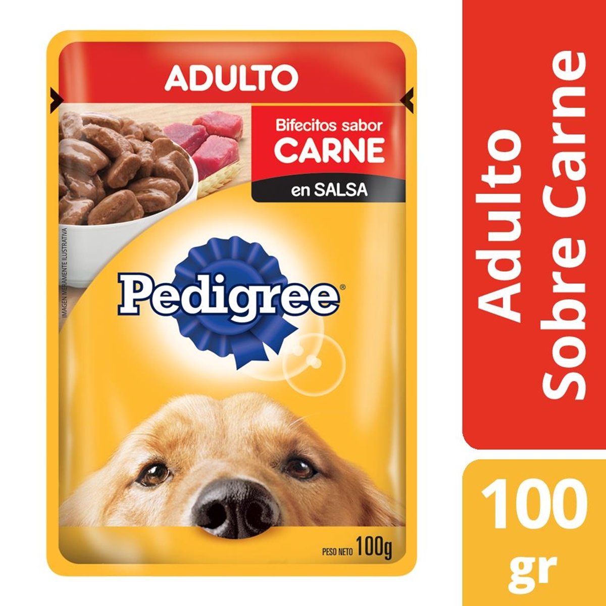Pedigree sobrecito para perro adulto. Sabor carne en salsa - Para mascotas